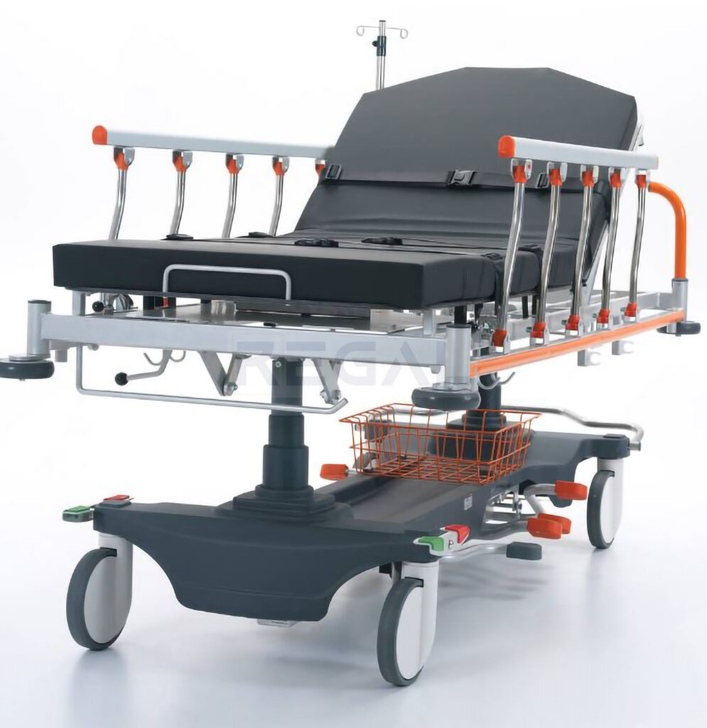 Multifunctional mobile emergency stretcher with hydraulic adjustment ...