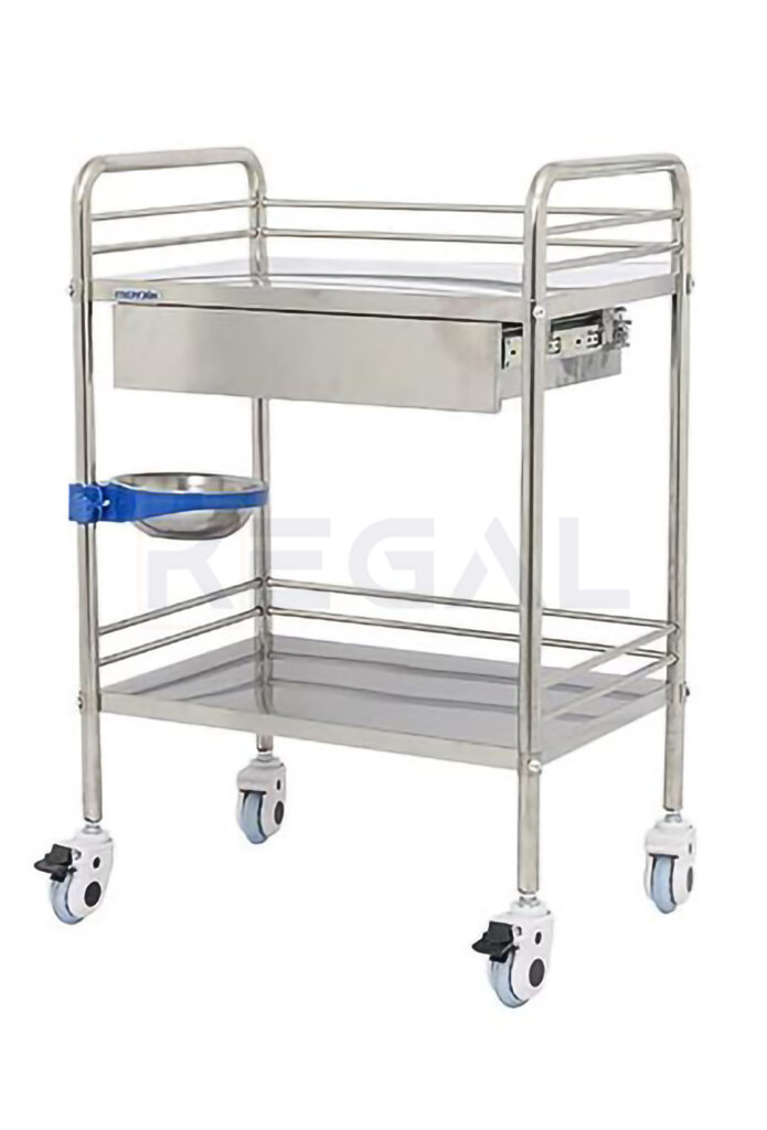 Stainless Steel Medical Dressing Trolley - Regalmed | Medical Equipment ...